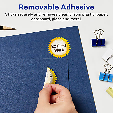 Avery Removable Labels With Sure Feed 94608 RMP50 Starburst 2 14 White ...