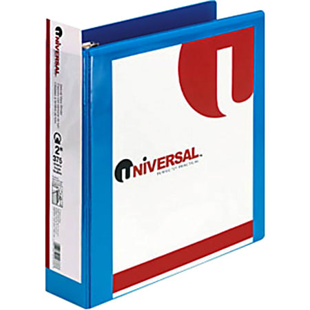 Universal Deluxe Round Ring Vinyl View Binder 8 12 x 11 2 Capacity ...