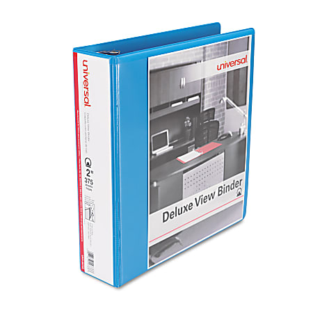 Universal Deluxe Round Ring Vinyl View Binder 8 12 x 11 2 Capacity ...