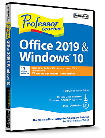 Professor Teaches Office 2019 Windows 10 Disc - Office Depot