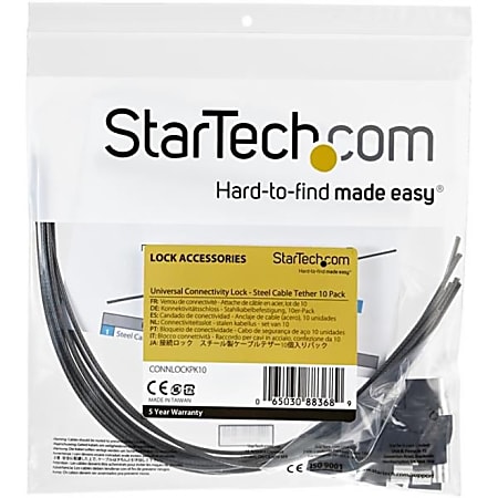 StarTech.com 10 Pack Security Cable Tethers for Adapters Dongles ...