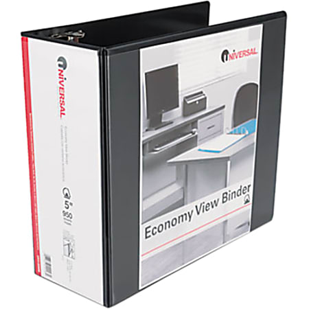 Universal Economy Vinyl View Binder Letter 8.5 x 11 5 Capacity 1 Each ...