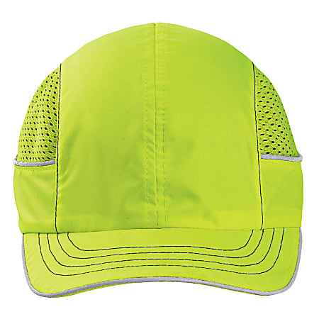Ergodyne Skullerz 8950 Bump Cap Short Brim Lime - Office Depot