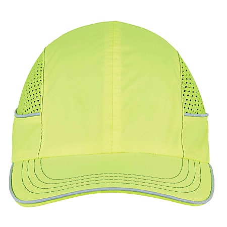 Ergodyne Skullerz 8950 Bump Cap Long Brim Lime - Office Depot