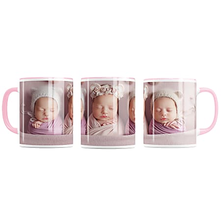 Custom Create Your Own Photo Ceramic Coffee Mug 2 Tone White Exterior ...