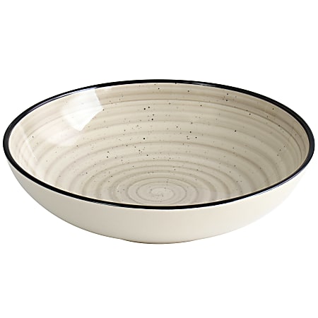 Elama Gia Round Stoneware Dinnerware Set Cream Set Of 24 Pieces ...