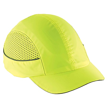 Ergodyne Skullerz 8960 Bump Cap With LED Lights Short Brim Lime ...