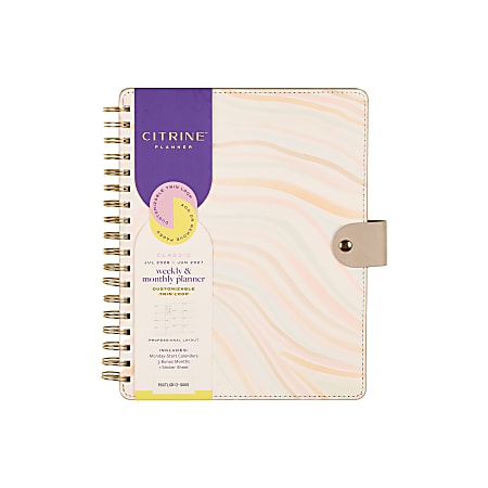 Citrine 12 Month MonthlyWeekly Classic Customizable Twin Loop Planner 7 ...