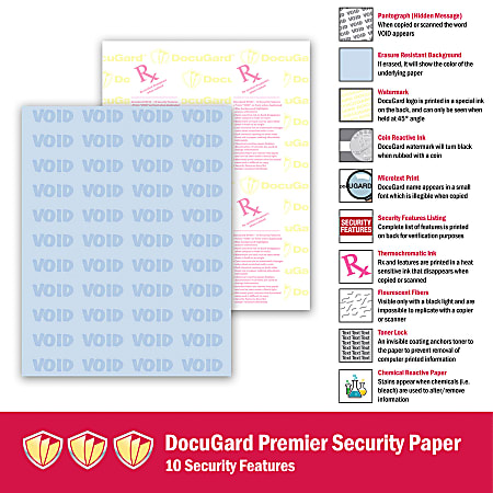 DocuGard Premier Medical 10 Medical Prescription Papers And Business ...