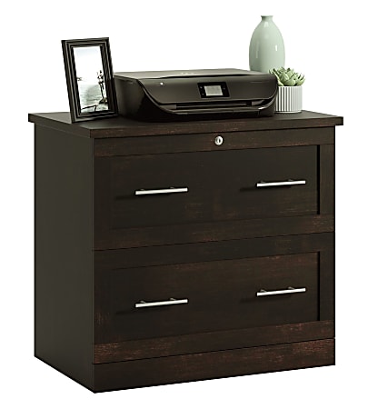 Realspace 29 716 W x 18 12 D Lateral 2 Drawer File Cabinet Peppered ...