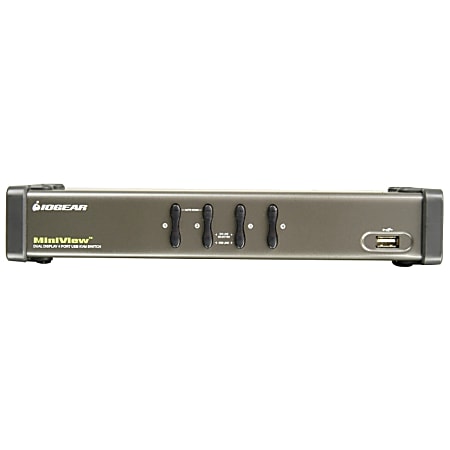 IOGEAR MiniView GCS1744 4 Port Dual View KVM Switch - Office Depot