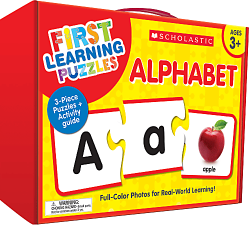 Scholastic First Learning Alphabet Puzzles, Pre-K, Pack Of 26 Puzzles