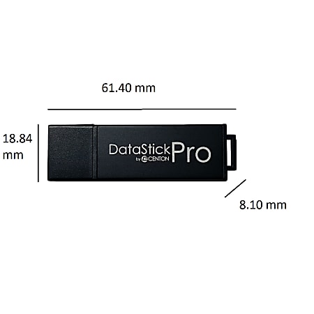 Centon DataStick Pro USB 3.0 Flash Drive 8GB Black - Office Depot