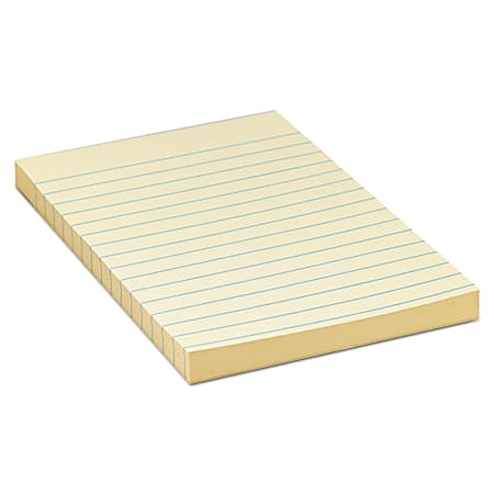 Universal Sticky Notes Lined 4 in x 6 in Yellow 100 Sheets Per Pad Pack ...