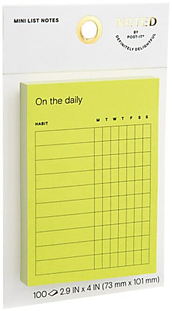 Noted by Post it Weekly Habit Tracker Notes 100 Total Notes 1 PadPack 2 ...