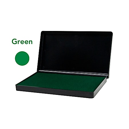 Extra Large Rubber Stamp Pad 4 38 x 7 38 Green Ink - Office Depot