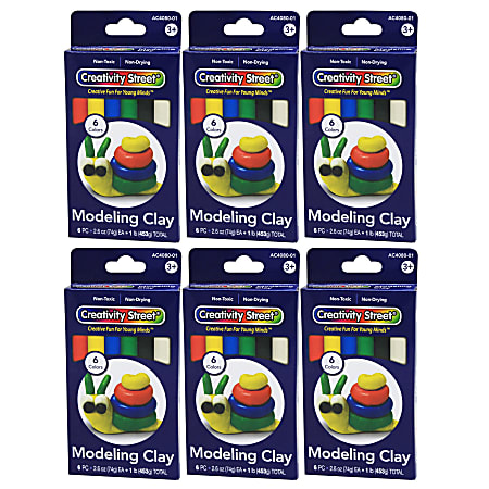 Creativity Street Modeling Clay Extruded 0.17 Lb Assorted Colors 6 ...
