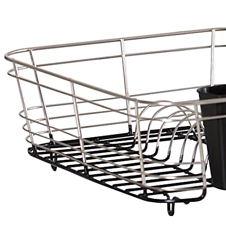 Better Houseware 2 Piece Stainless Steel Dish Drainer 5 H x 13 W x 14 ...