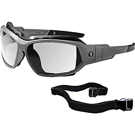 Ergodyne Skullerz Safety Glasses Loki Anti Fog Matte Gray Frame Clear ...