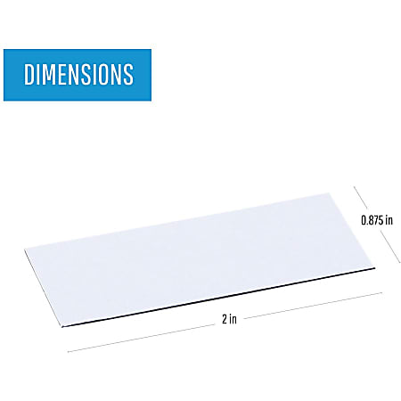 MasterVision Magnetic Dry Erase Writable Strips 2 x 0.88 White Pack Of ...