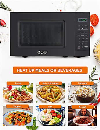 Commercial Chef Small Countertop Microwave With Digital Display 0.7 Cu ...