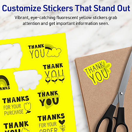 Avery Printable Sticker Paper 94269 NYP40 Rectangle 8 12 x 11 Matte ...