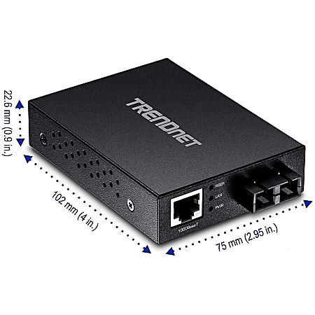 TRENDnet 1000Base T to 1000Base SX Multi Mode SC Fiber Converter ...