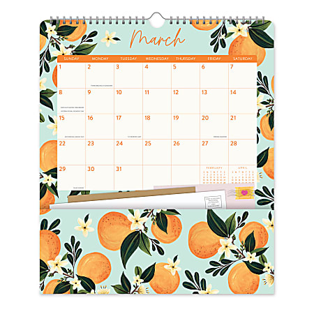 2026 Orange Circle Studio Pockets Plus Monthly Wall Calendar 14 x 12 14 ...