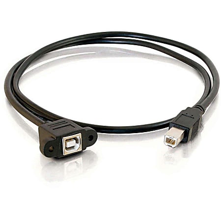 C2G Panel Mount Cable USB cable USB Type B M to USB Type B F 2 ft ...
