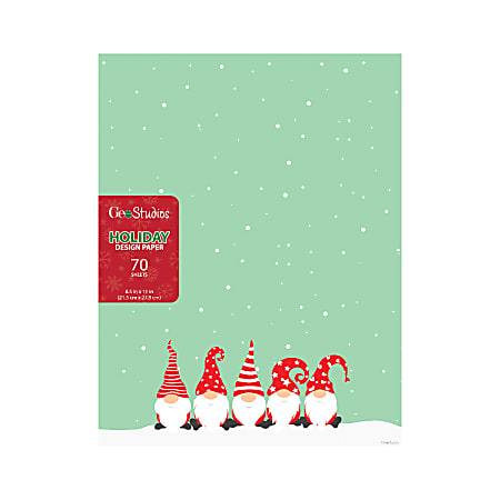 Geo Studios Holiday Themed Letterhead Paper Letter Size Gnomes Pack Of ...