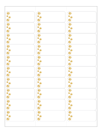 Geo Studios Holiday Themed Mailing Labels Rounded Corners 1 x 2 1116 ...