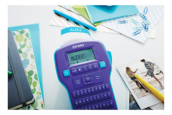 DYMO® ColorPop Labeler D1 Tape, 1/2" x 10', White/Blue