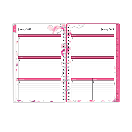 Blue Sky WeeklyMonthly Planning Calendar 5 x 8 BCA Orchid January to ...