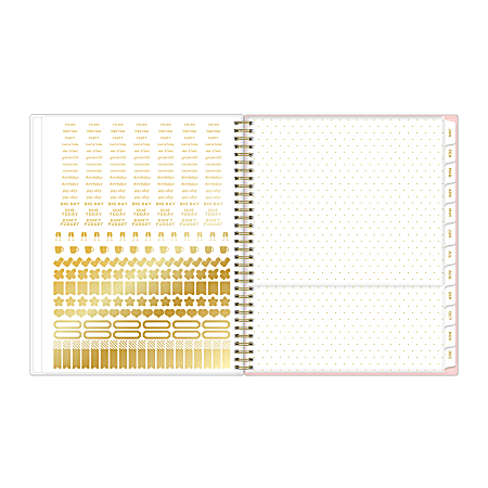 2027 Blue Sky Coming Up Roses Blush WeeklyMonthly Planning Calendar 8 ...