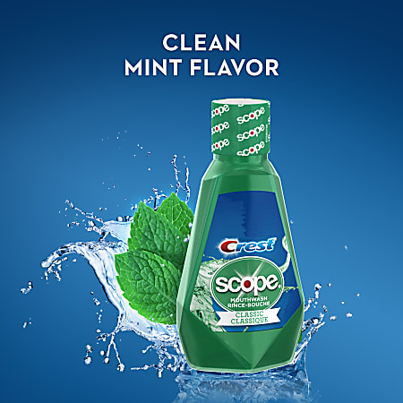 Crest And Scope Rinse Classic Mint 33.8 Oz Pack Of 6 Bottles - Office Depot