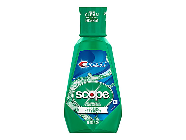 Crest And Scope Rinse Classic Mint 33.8 Oz Pack Of 6 Bottles - Office Depot