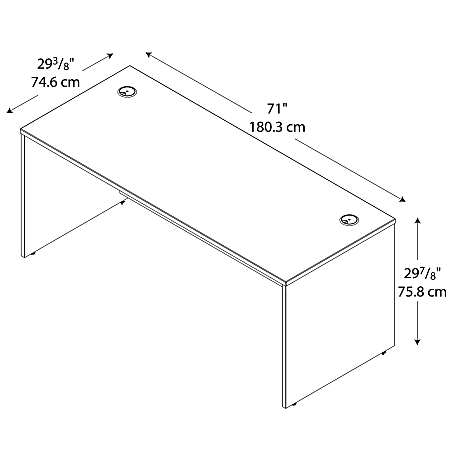 Bush Business Furniture Components Office Desk 72 W x 30 D Mahogany ...