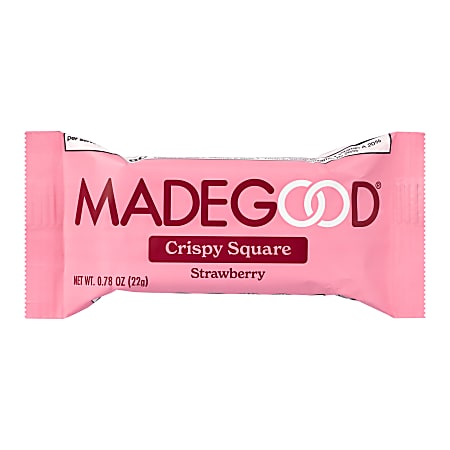 Made Good Madegood Strawberry Crispy Squares 0.78 Oz 6 Packages Per ...