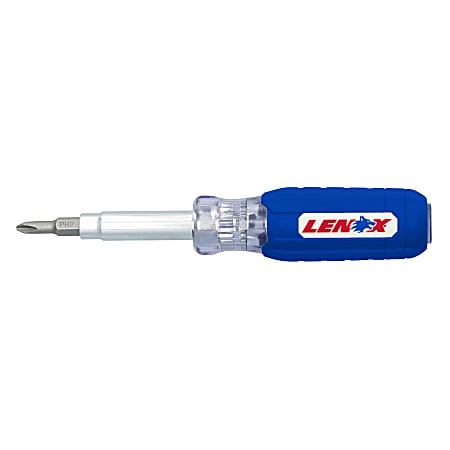 Lenox 6 in 1 Multi Bit Screwdriver 9 12 x 3 18 x 1 516 Blue - Office Depot