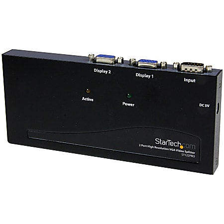 StarTech.com StarTech.com 2 Port High Resolution VGA Video Splitter 350 ...