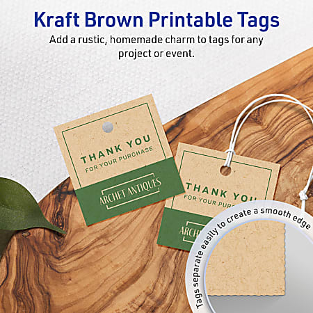 Avery Printable Tags With Sure Feed Technology Print To The Edge 1.5 x1 ...