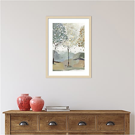 Amanti Art Breezy Landscape Trees III by Allison Pearce Wood Framed ...