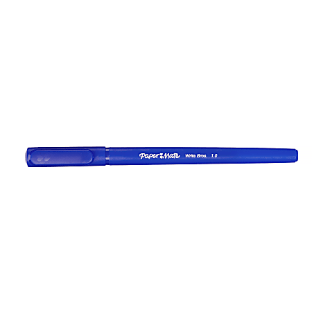 Paper Mate Write Bros. Ballpoint Stick Pens Medium Point 1.0 mm Blue ...