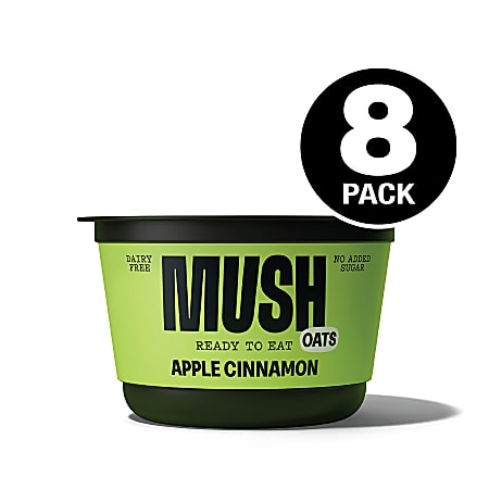 Mush Apple Cinnamon Overnight Oats 5 Oz Pack Of 8 Cups - Office Depot
