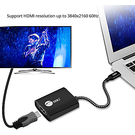 SIIG USB Type C to HDMI Video Cable Adapter with PD Charging USB Type C ...