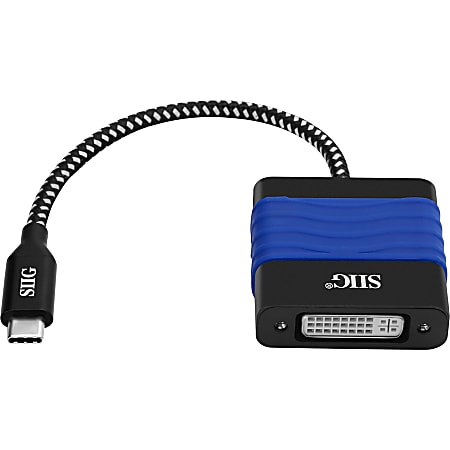 SIIG USB Type C to DVI Video Cable Adapter USB Type C 1 x DVI 1 x DVI D ...