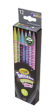 Crayola Bold Bright Twistable Pencils Assorted Colors Pack Of 12 ...