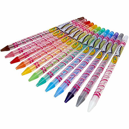 Crayola Bold Bright Twistable Pencils Assorted Colors Pack Of 12 Pencils Office Depot