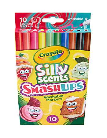 Crayola Silly Scent Smashups Fine Line Washable Markers Assorted Colors ...