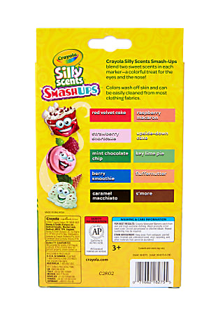 Crayola Silly Scent Smashups Fine Line Washable Markers Assorted Colors ...